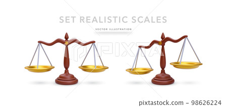 Set of 3d realistic scales - Stock Illustration [98626224] - PIXTA