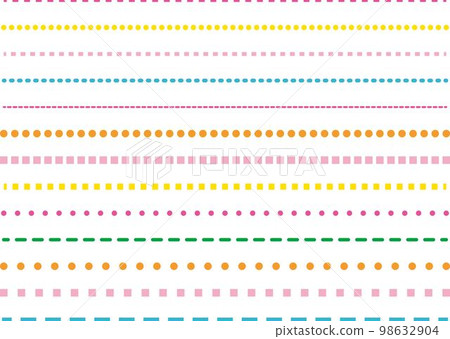 colorful dot line set - Stock Illustration [98632904] - PIXTA