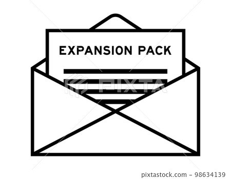 Envelope and letter sign with word expansion... - Stock Illustration ...