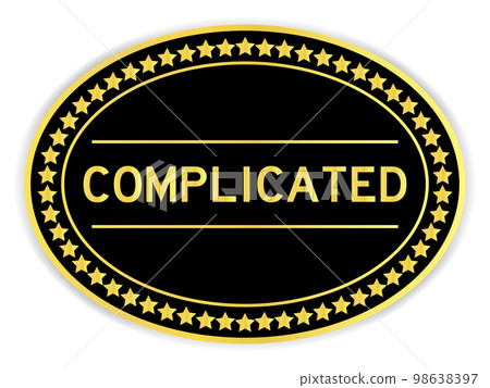 Gold and black color oval label sticker with... - Stock Illustration ...