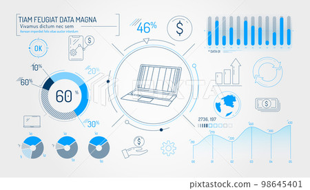 Set of infographic elements about the dollar... - Stock Illustration ...