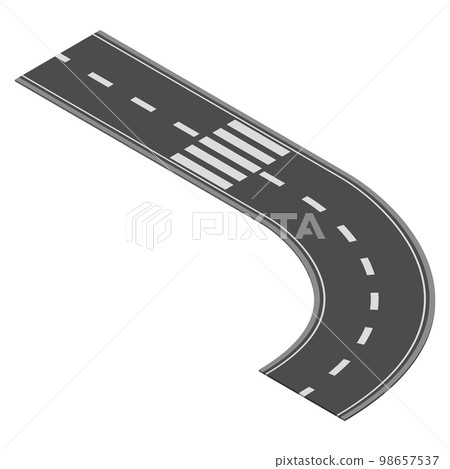 Isometric road element for highway city street... - Stock Illustration ...
