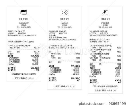 A set of realistic dummy receipts for cake... - Stock Illustration ...