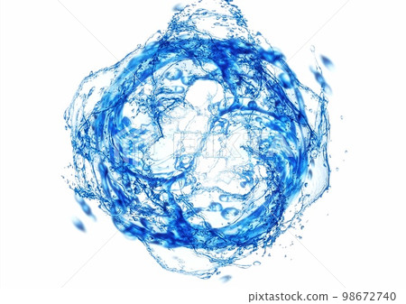 White background with abstract blue liquid... - Stock Illustration ...