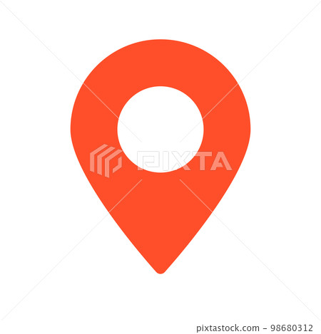 map pin. current location. GPS. vector. - Stock Illustration [98680312 ...