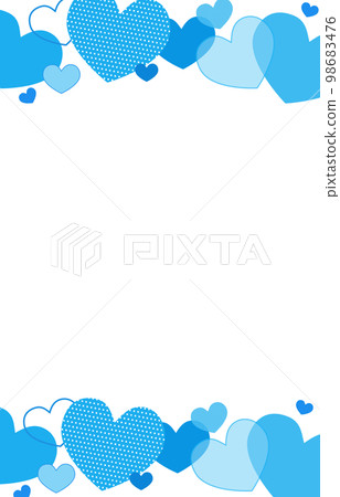 Light blue various heart vector background... - Stock Illustration ...