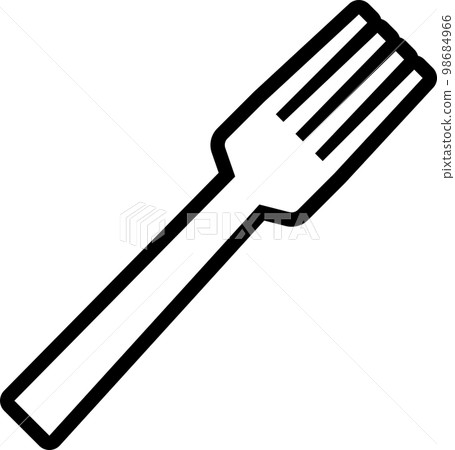 Simple and cute illustration of a fork - Stock Illustration [98684966 ...