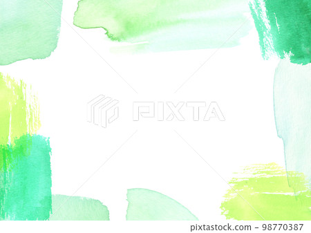 Green watercolor texture frame - Stock Illustration [98770387] - PIXTA