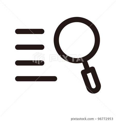 Survey search icon (three line thicknesses) - Stock Illustration ...