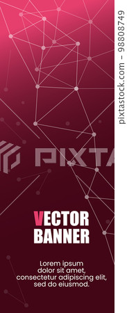 Vector image for banner drawn with a geometric... - Stock Illustration ...