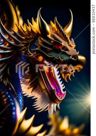 Dragon figurine object - Stock Illustration [98810437] - PIXTA