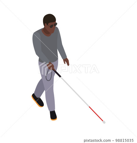 Blind Man Stick Composition - Stock Illustration [98815035] - PIXTA