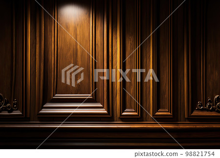 Neoclassical interior, background, wood - Stock Illustration [98821754 ...