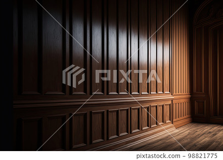 Neoclassical interior, background, wood - Stock Illustration [98821775 ...