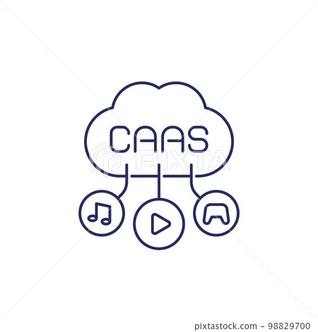 CaaS line icon, content as a service vector - Stock Illustration ...