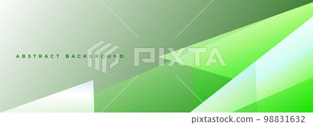 Green modern abstract wide background with...-插圖素材 [98831632] - PIXTA圖庫