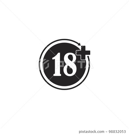 Plus 18 icon - Stock Illustration [98832053] - PIXTA