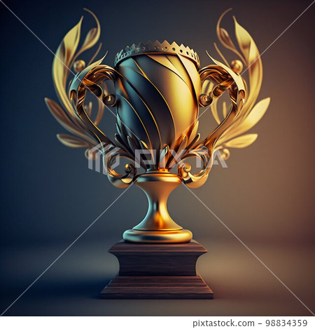Gold winner trophy. Generative AI - Stock Illustration [98834359] - PIXTA