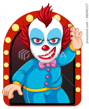 Cartoon clown with red nose - Stock Illustration [98840317] - PIXTA