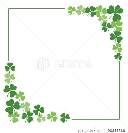 Clover square frame illustration - Stock Illustration [98853888] - PIXTA