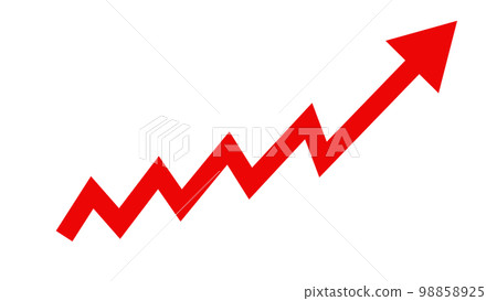 Gradually rising arrow - Stock Illustration [98858925] - PIXTA