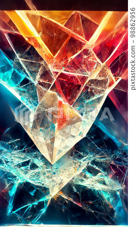 Tech triangle crystal background illustration... - Stock Illustration ...