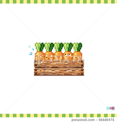 Pixel art carrot icon. Vector 8 bit style... - Stock Illustration ...