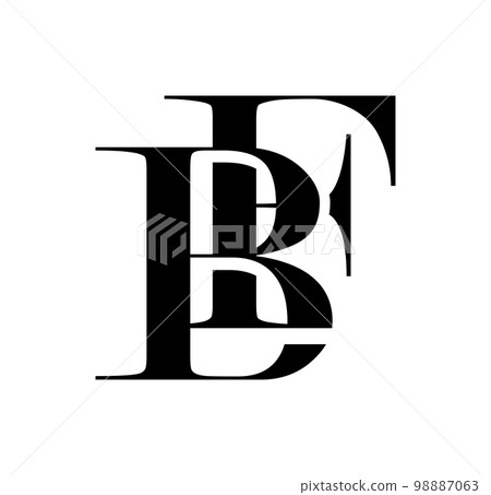 Monogram Logo vector Initial Letters BF - Stock Illustration [98887063 ...