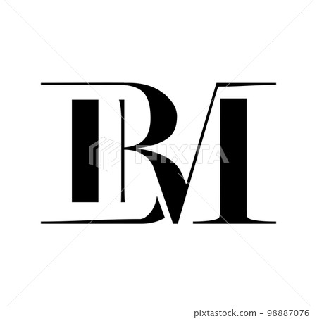 Monogram Logo vector Initial Letters BM - Stock Illustration [98887076 ...
