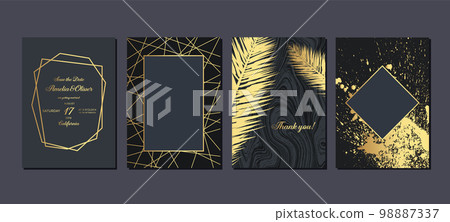 Modern black cover, frame design set. Luxury... - Stock Illustration ...