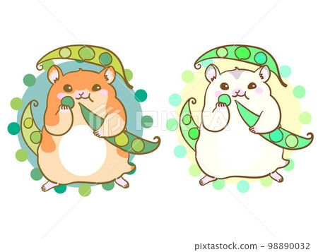 hamster and beans - Stock Illustration [98890032] - PIXTA