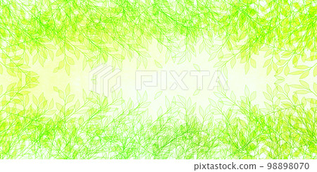 Fresh green leaves Japanese pattern background - Stock Illustration ...