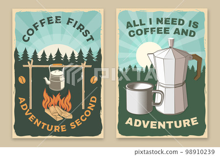 Set of retro poster, banner with travel... - Stock Illustration ...