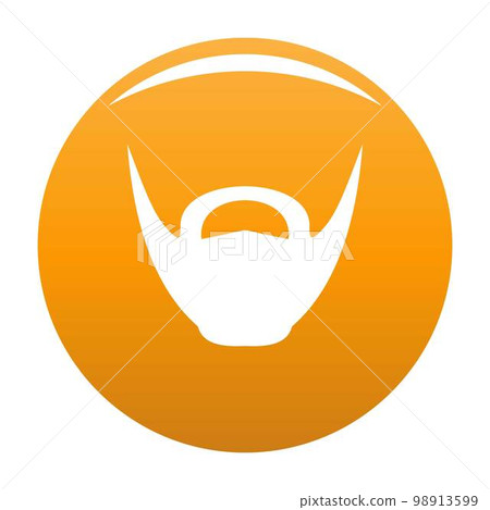 Round beard icon. Simple illustration of round... - Stock Illustration ...