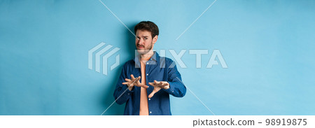 Guy cringe from something awful and nasty,... - Stock Photo [98919875 ...