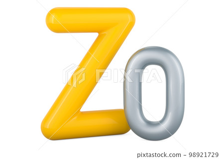 Kids ABC, Letter Z with zero. 3D rendering - Stock Illustration ...