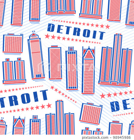 Vector Detroit Seamless Pattern - Stock Illustration [98945986] - PIXTA