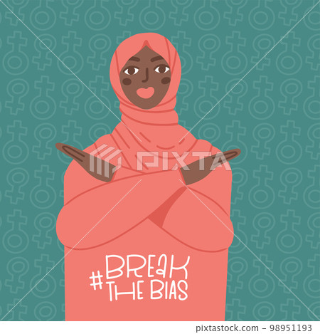 BreakTheBias inspirational card. International... - Stock Illustration ...