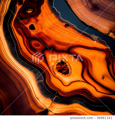 Wood slab with epoxy resin surface abstract...-插圖素材 [98961161] - PIXTA圖庫