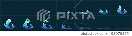 Water Splash Sprite Sheet Stock Vektorgrafik „sprite Sheet Of Water