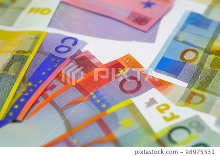 Illustrative image of Euro banknotes - Stock Illustration [98975331 ...