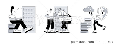 Database security abstract concept vector... - Stock Illustration ...