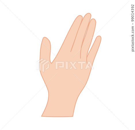 Simple right hand, one hand, body parts - Stock Illustration [99014392 ...