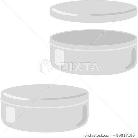 A shallow can container with a lid - Stock Illustration [99017190] - PIXTA