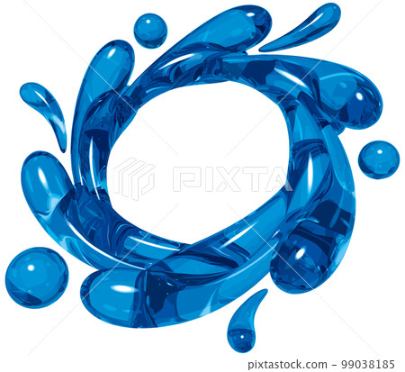 Realistic water splash emblem vector illustration - Stock Illustration ...