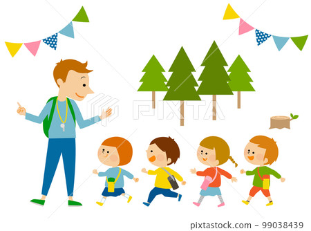 children going on an excursion - Stock Illustration [99038439] - PIXTA