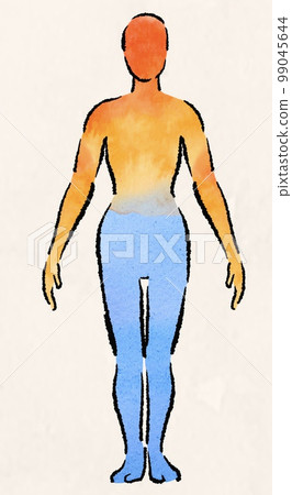 Illustration of upper fever and lower cold... - Stock Illustration ...