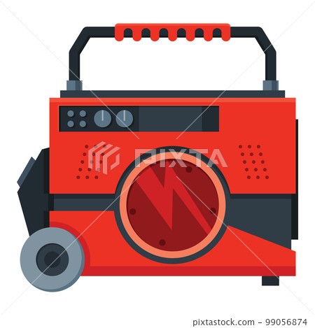 Portable electric power generator icon.... - Stock Illustration ...