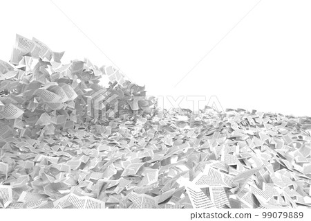 Sea wave made of sheets. business overwork and... - Stock Illustration ...