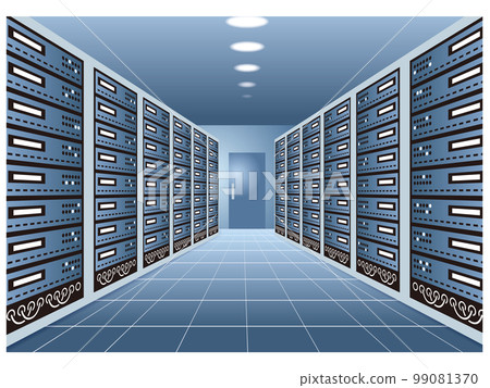 Image of a data center in operation - Stock Illustration [99081370] - PIXTA